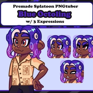 Premade Splatoon Pngtuber Model | Blue Octoling | for Livestreaming ...