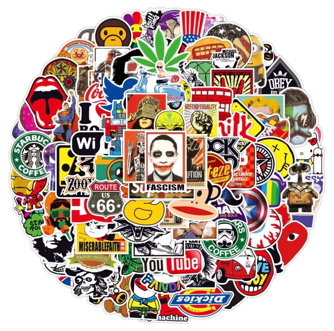 100 PC COOL Stickers Hypebeast | Graffiti | Skateboard Vinyl Laptop ...