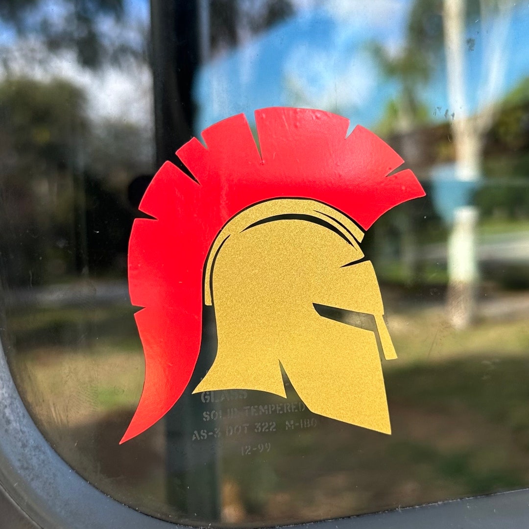 Spartan Greek Helmet Vinyl Window Decal Sticker 300 Leonidas ...
