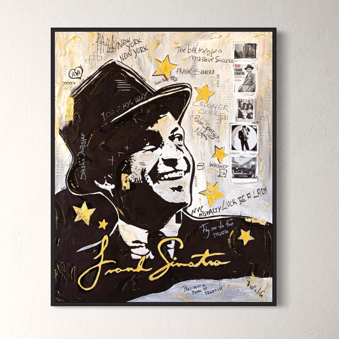 Frank Sinatra Print Music Legend Pop Art Canvas Vintage Jazz Icon Rat ...
