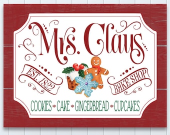 Mrs. Claus’ Bakery Sign - Etsy