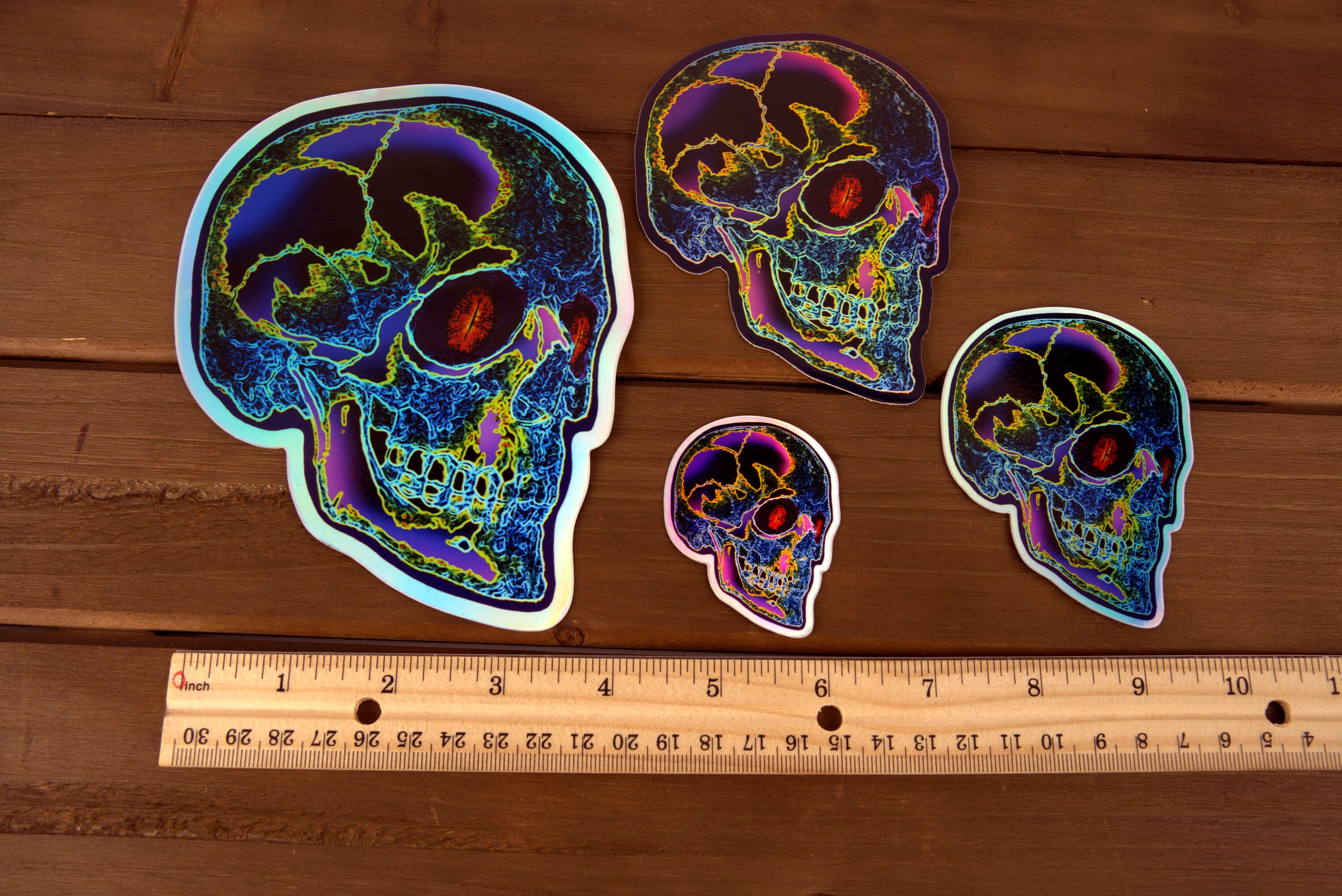 Skull Mask, Suncatcher Sticker, Trippy Art, Trippy Stickers sold by ...