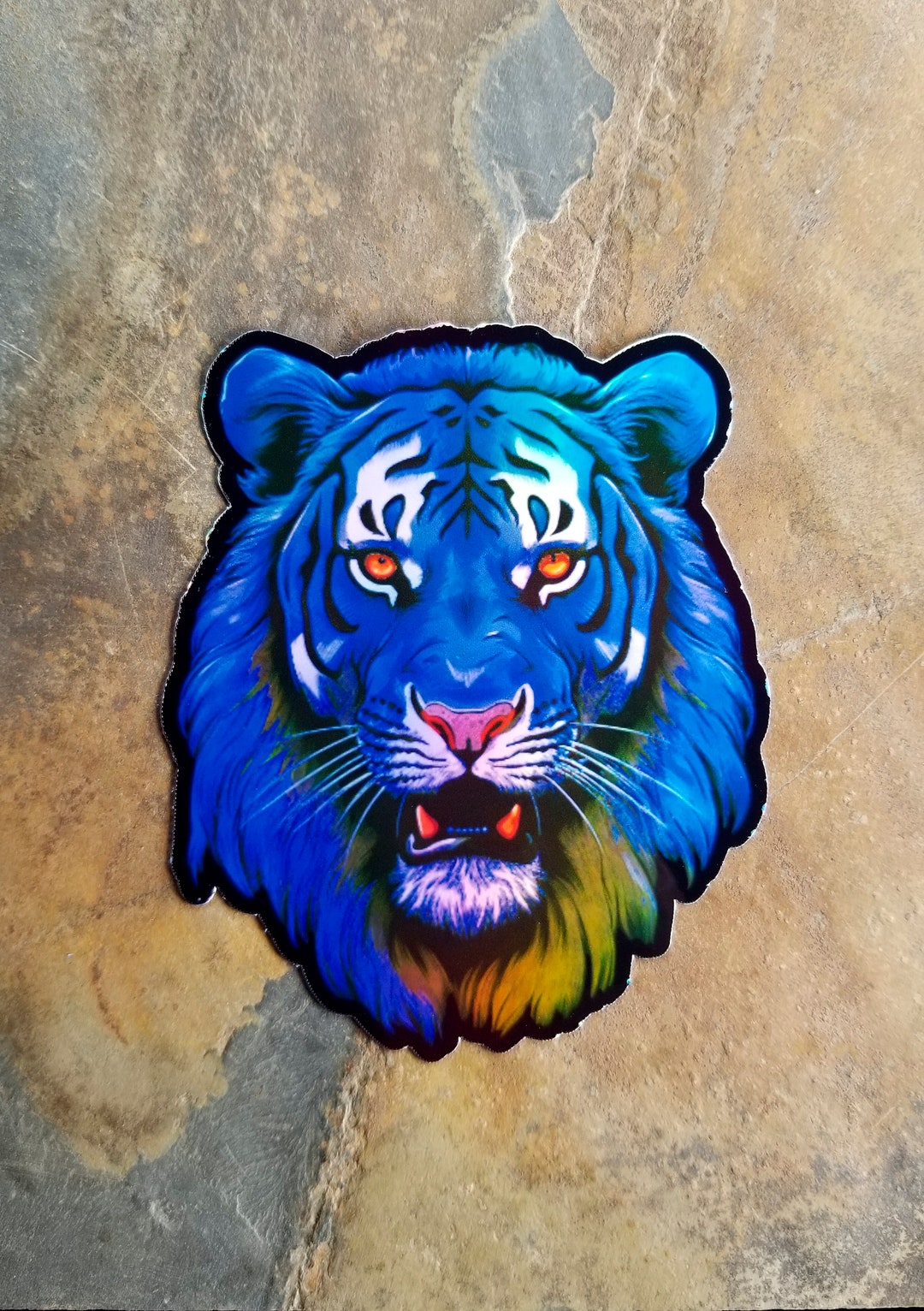 Tiger Stickers, Hologram Sticker, Laptop Decals, Suncatchers, Trippy ...
