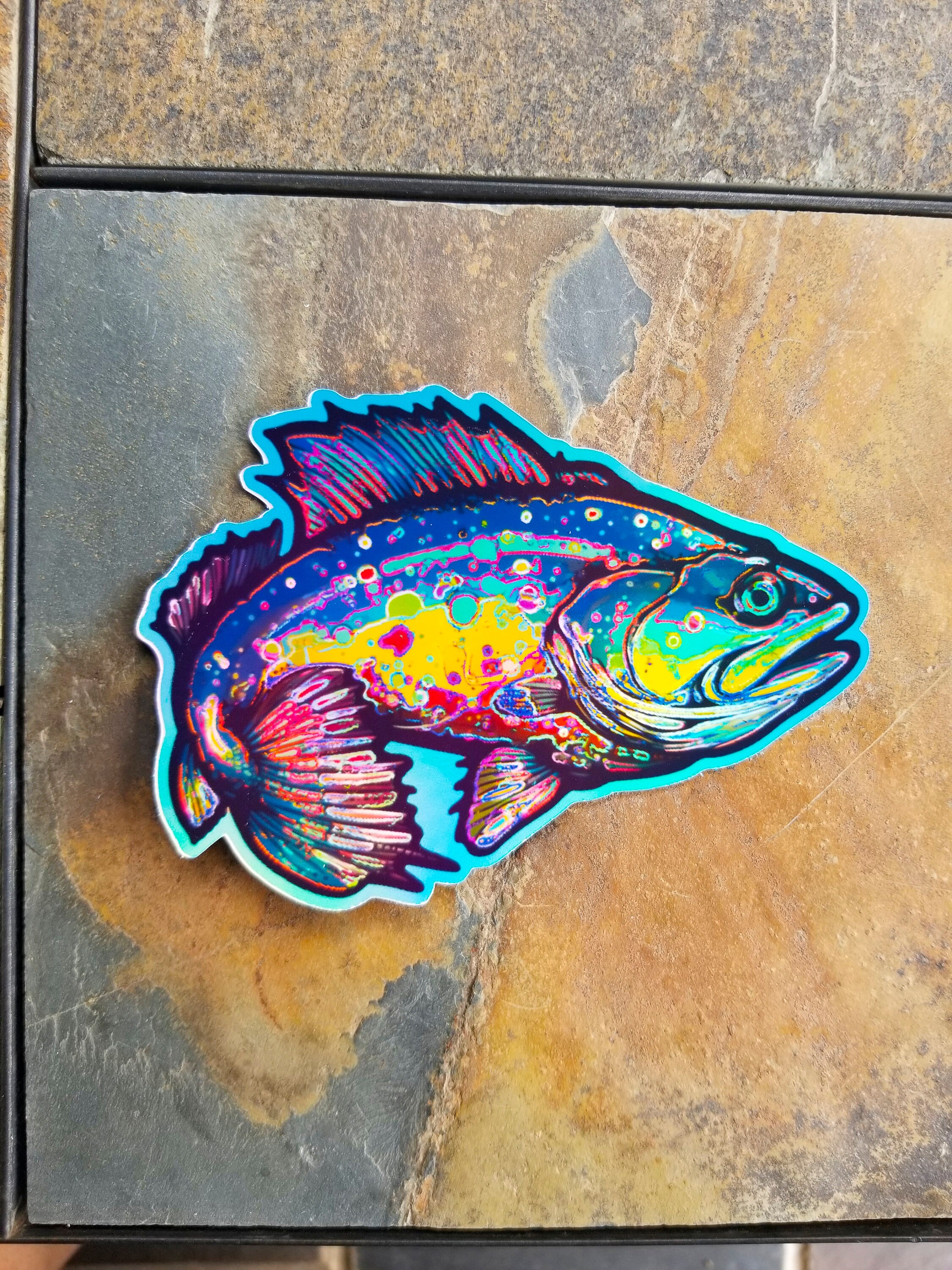 Bass Fish Stickers Hologram Sticker Laptop Decals - Etsy
