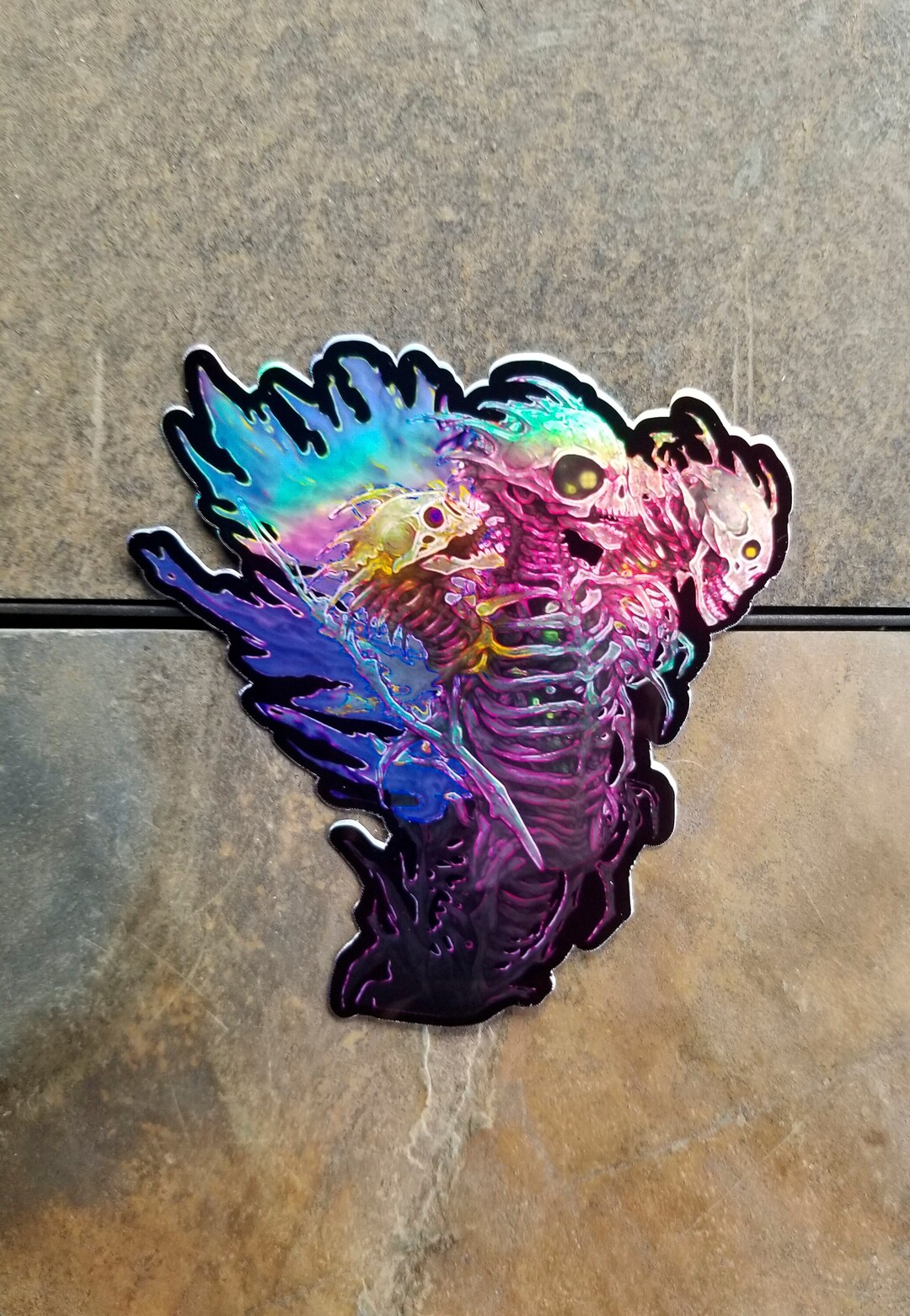 Wither, Hologram Stickers, Laptop Decals, Suncatcher Sticker, Trippy ...
