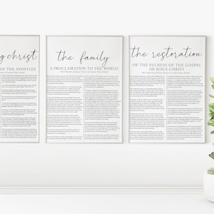 The Restoration Proclamation Printable, LDS Digital Downloads, the ...