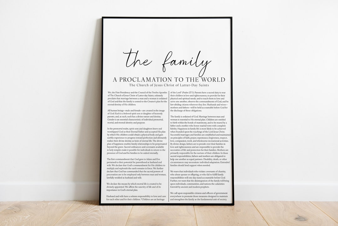 The Restoration Proclamation Printable, LDS Digital Downloads, the ...