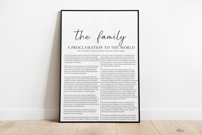 The Restoration Proclamation Printable, LDS Digital Downloads, the ...