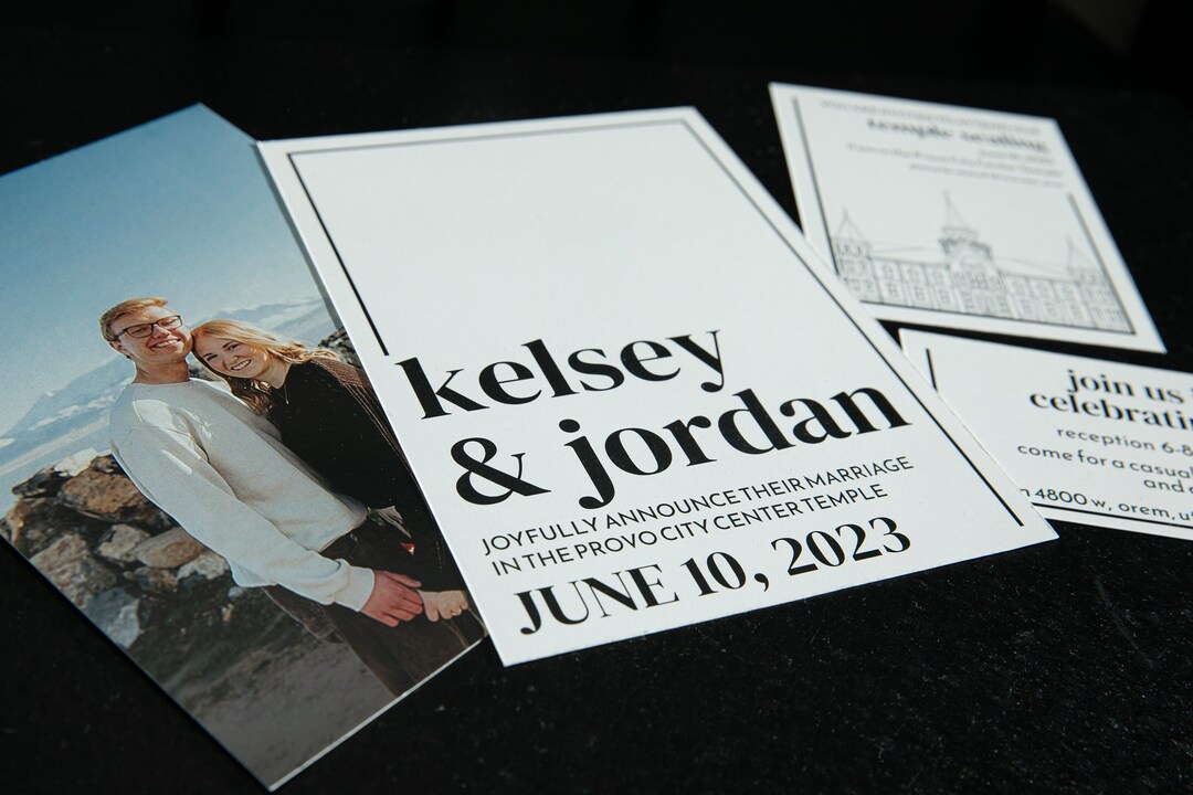 Lds Wedding Invitation, Custom Lds Wedding Invitation, Wedding ...