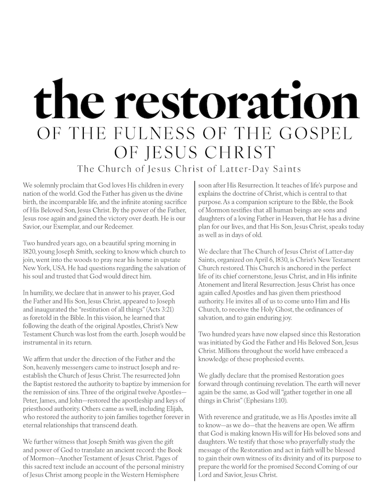 The Restoration Proclamation Download, the Restoration Proclamation ...