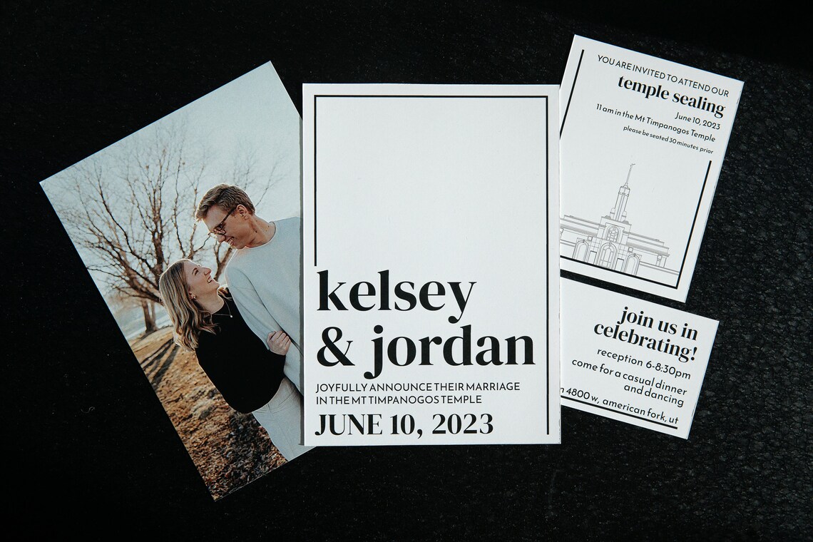 Lds Wedding Invitation, Custom Lds Wedding Invitation, Wedding ...