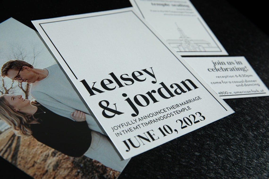 Lds Wedding Invitation, Custom Lds Wedding Invitation, Wedding ...