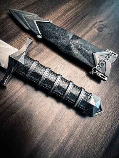 11 Double Edged Dark Assassin Dagger With Sheath Stainless Steel - Etsy