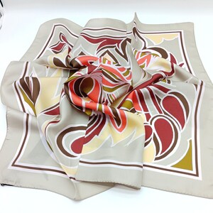 Italian Floral Design Silk Twill Square Scarf 35x35 – Made in Italy ...