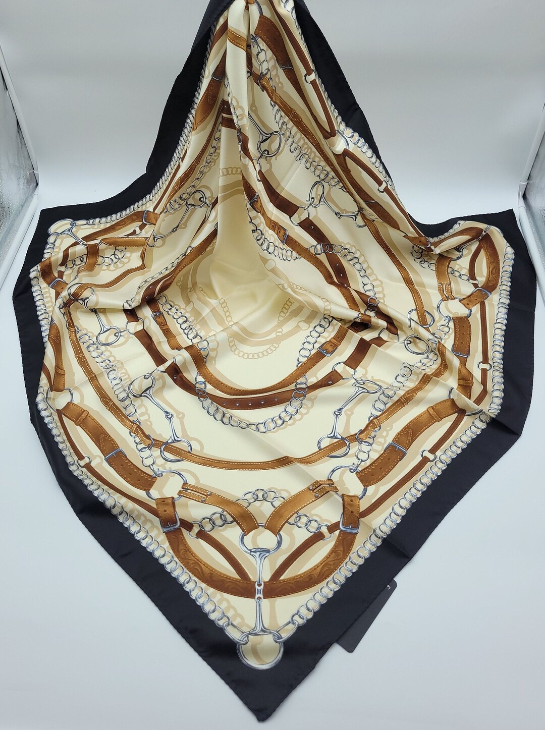 Italian Designer Silk Twill Square Scarf 35x35 Made in Italy Beige - Etsy