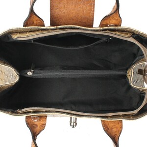 Italian Genuine Leather Croc Embossed Satchel Handbag Bordeaux – Made ...