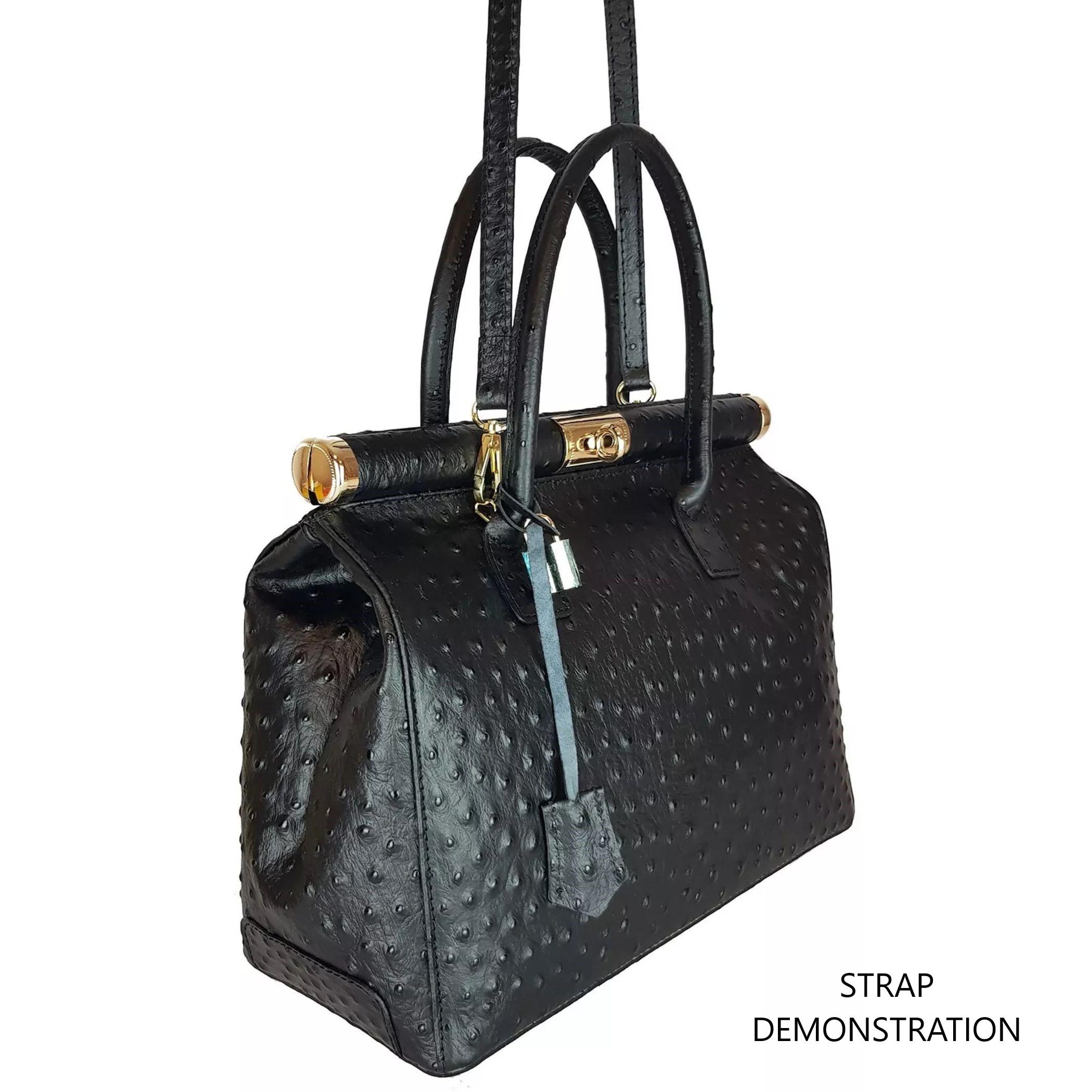 Turquoise Italian Lock & Key Genuine Pebble Leather Handbag Satchel ...