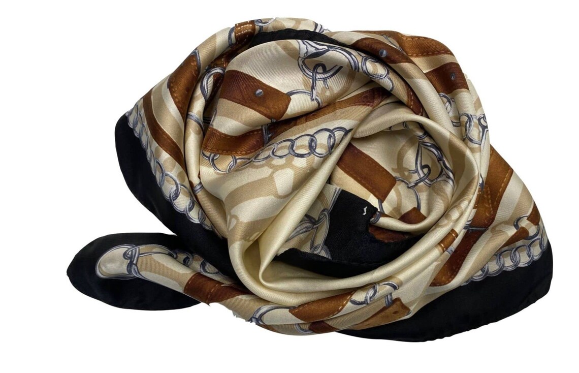 Italian Designer Silk Twill Square Scarf 35x35 Made in Italy Beige - Etsy