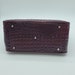 Italian Genuine Leather Croc Embossed Satchel Handbag Bordeaux – Made ...