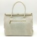 Italian Lock & Key Genuine Croc Embossed Leather Suede Handbag Satchel ...