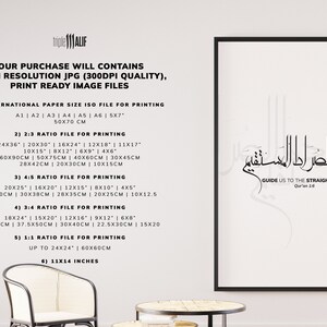 Guide Us to the Straight Path : Powerful Quranic Quote Islamic Wall Art ...