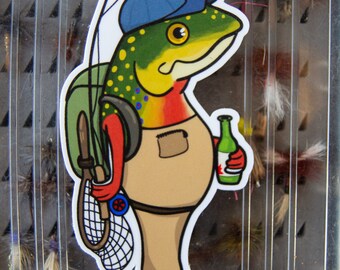 Brook Trout Vinyl Sticker, Trout Sticker, Fly Fishing, Brook Trout 5x5 ...