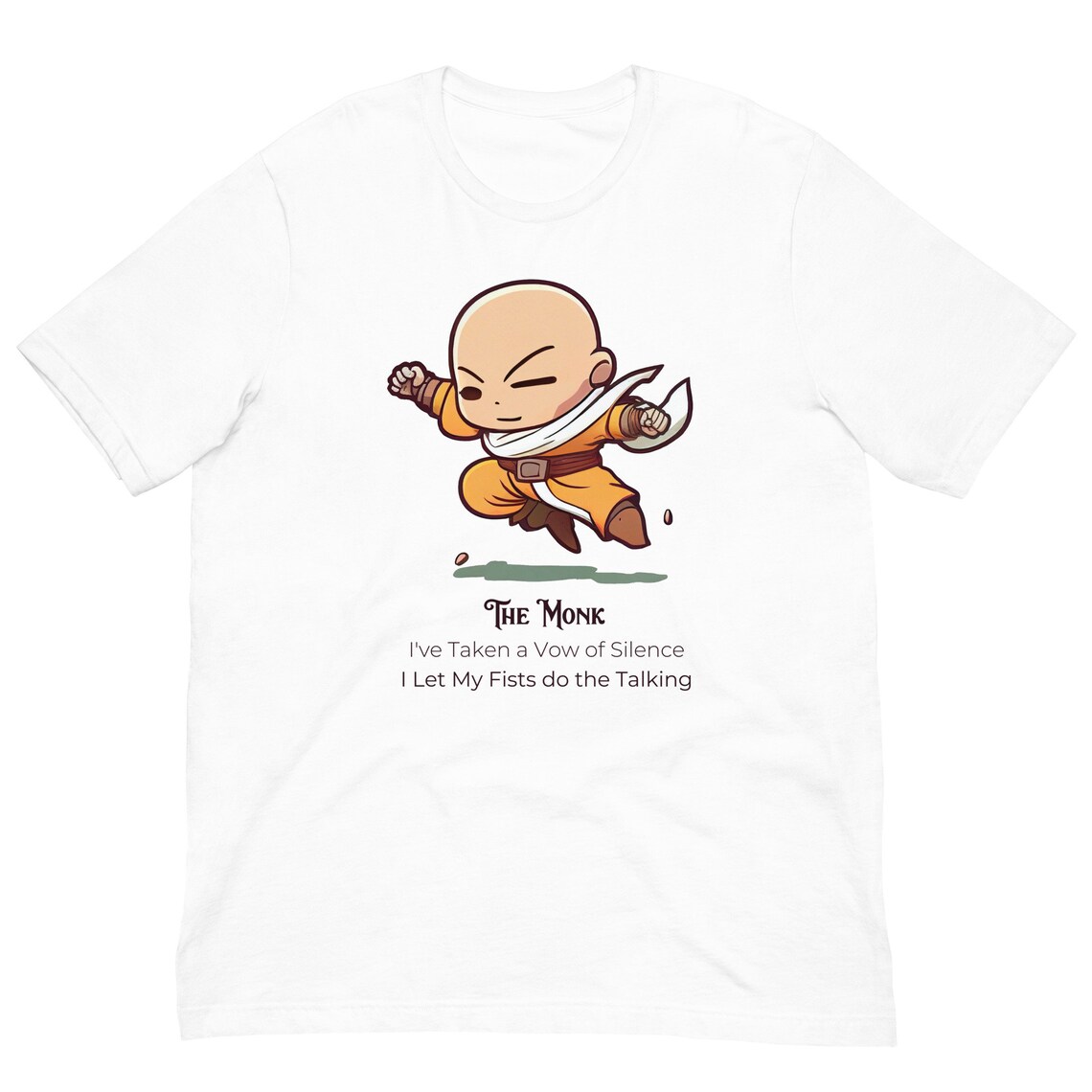 Monk Class Adult T-shirt Dnd Monk Class Shirt, D&D Gifts, Dnd Clothes ...