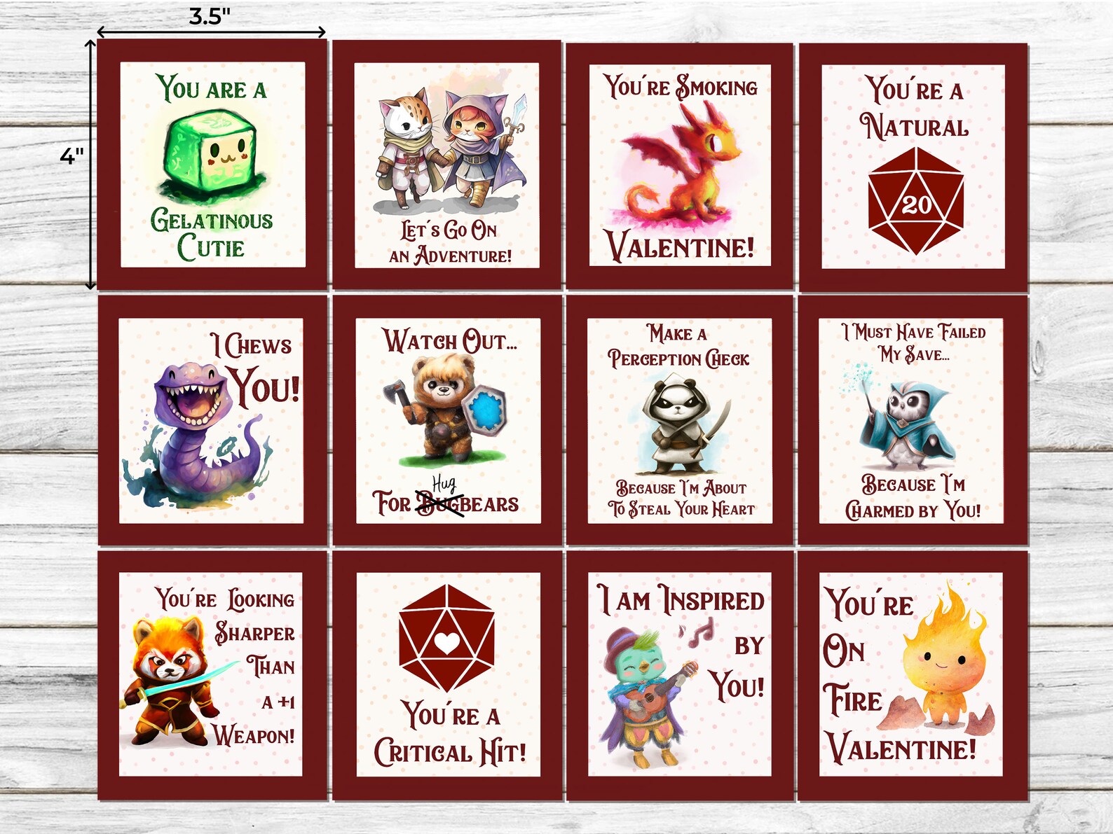 RPG Dnd Valentines - Print-at-home Digital Download | Funny Dnd ...