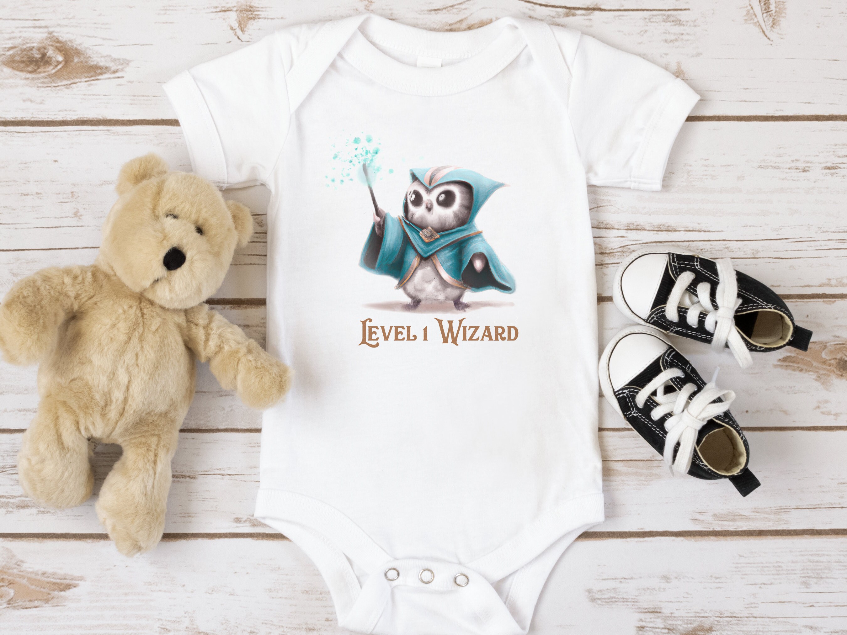 Level 1 Wizard Dnd Baby Onesie D&D Baby Gifts, Geeky Baby Shower Gift ...
