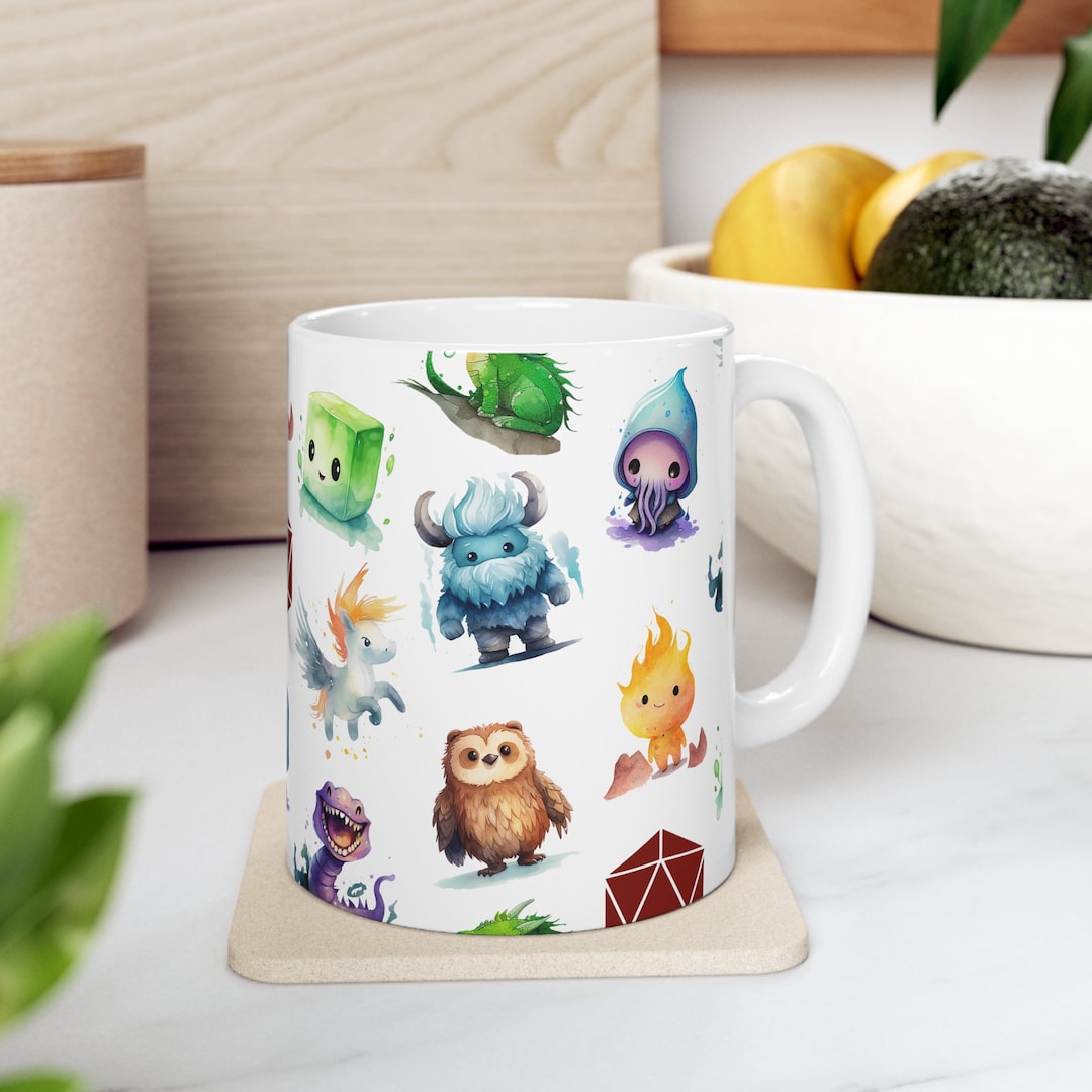 RPG / Dnd Monster Coffee Mug | Dungeons Gifts, Cute Monsters, D20 ...