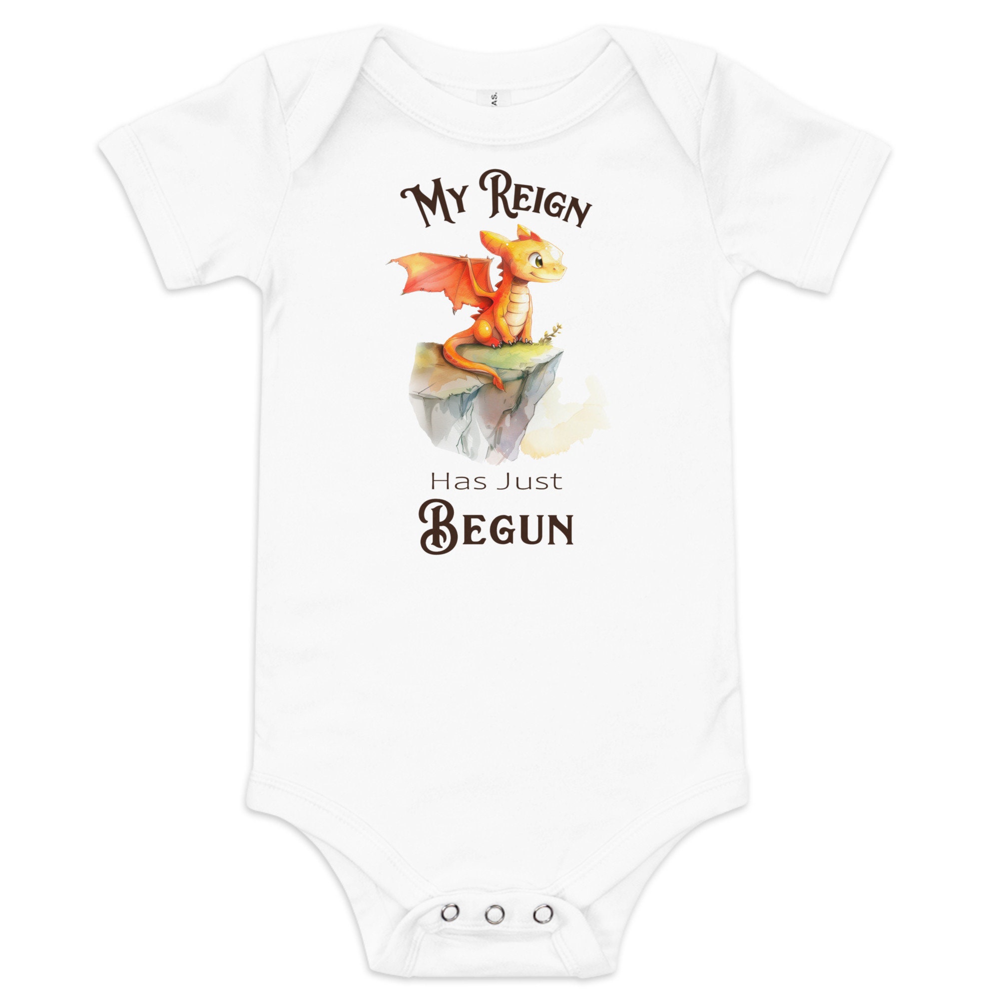 My Reign Has Just Begun One-piece Baby Dragon Bodysuit Cute Baby Shirt ...