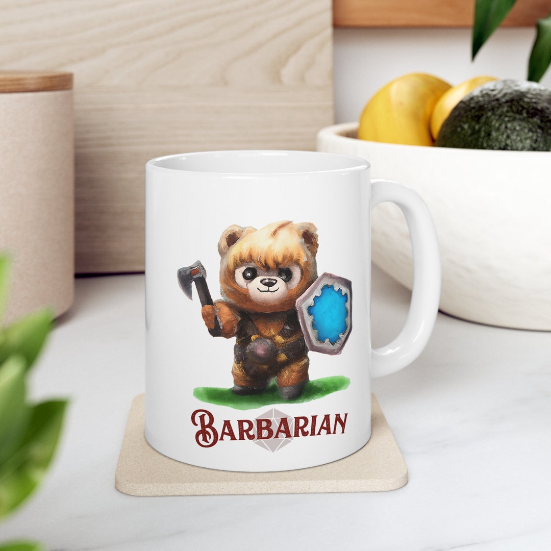 Barbarian Dnd Class Mug D&D Mug Ceramic RPG Gaming Mug - Etsy