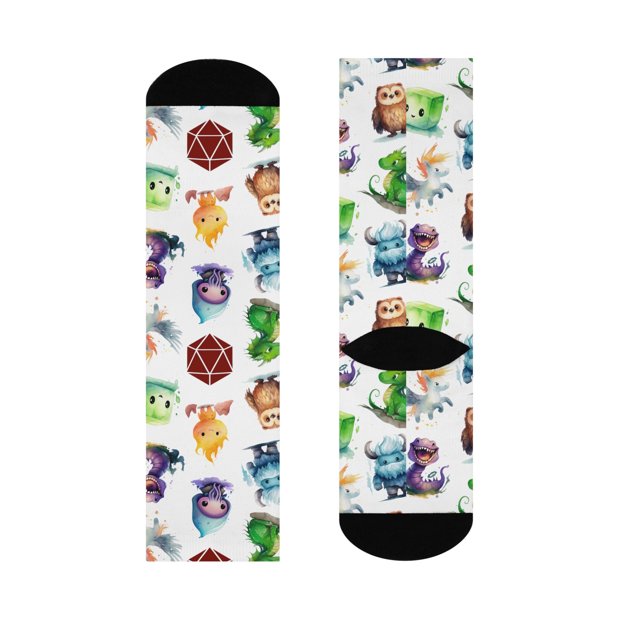 RPG Monster Themed Socks Dnd Socks, Gaming Apparel, D&D Merch, Dungeons ...