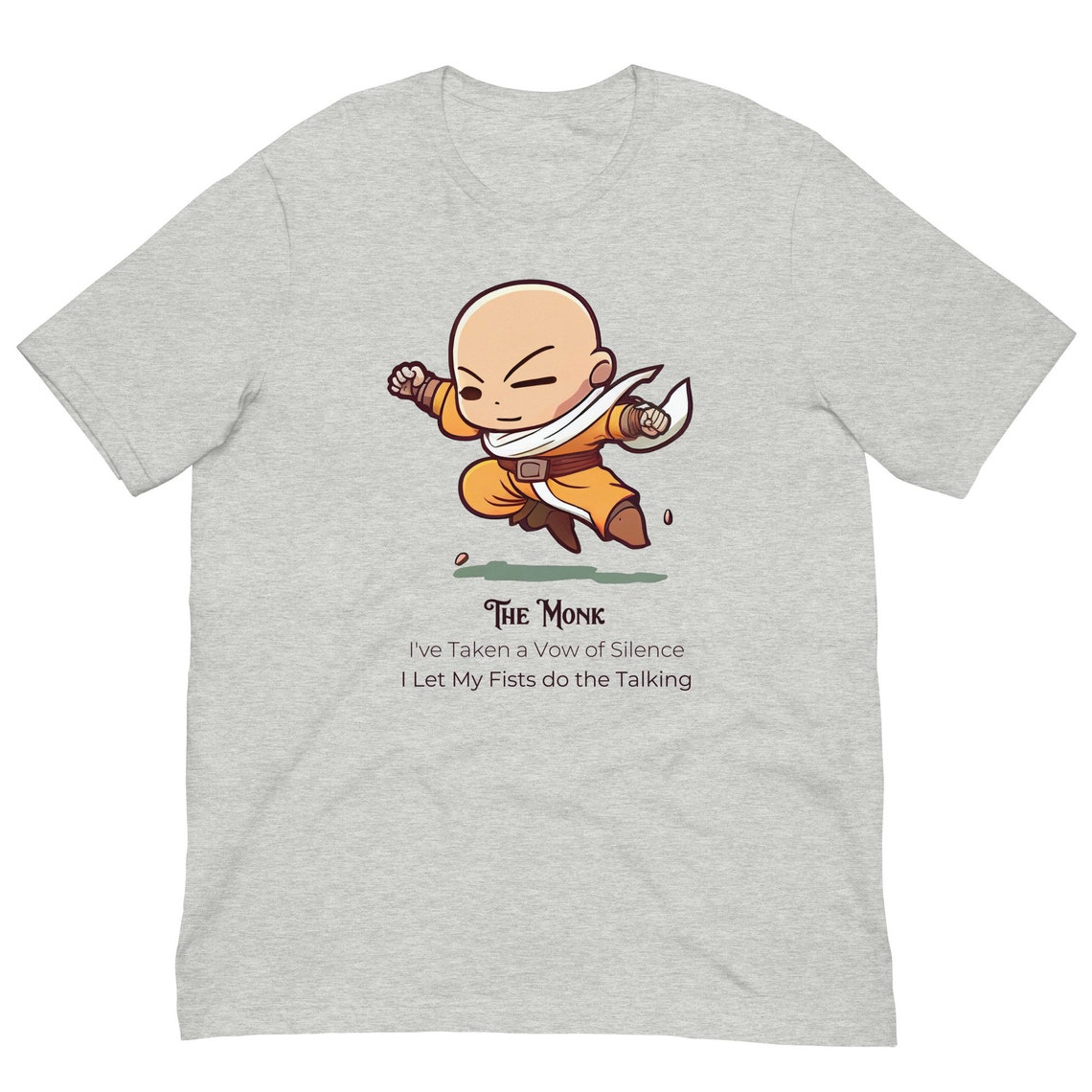 Monk Class Adult T-shirt Dnd Monk Class Shirt, D&D Gifts, Dnd Clothes ...