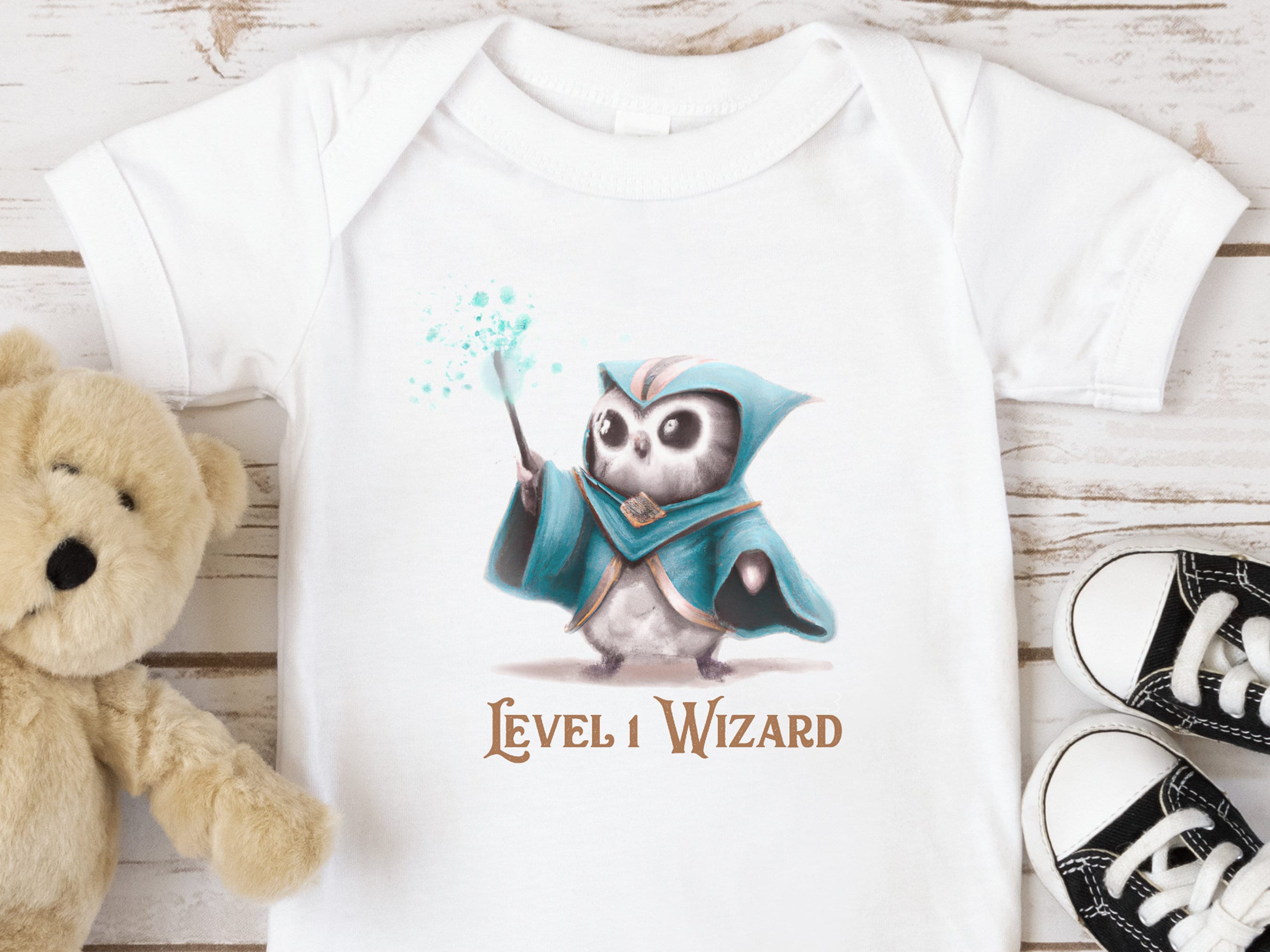Level 1 Wizard Dnd Baby Onesie D&D Baby Gifts, Geeky Baby Shower Gift ...