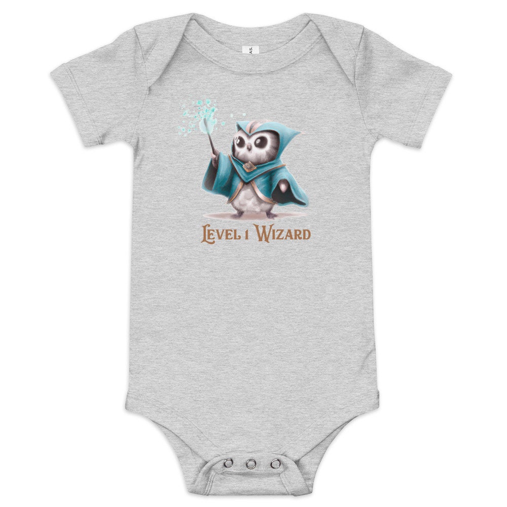 Level 1 Wizard Dnd Baby Onesie D&D Baby Gifts, Geeky Baby Shower Gift ...
