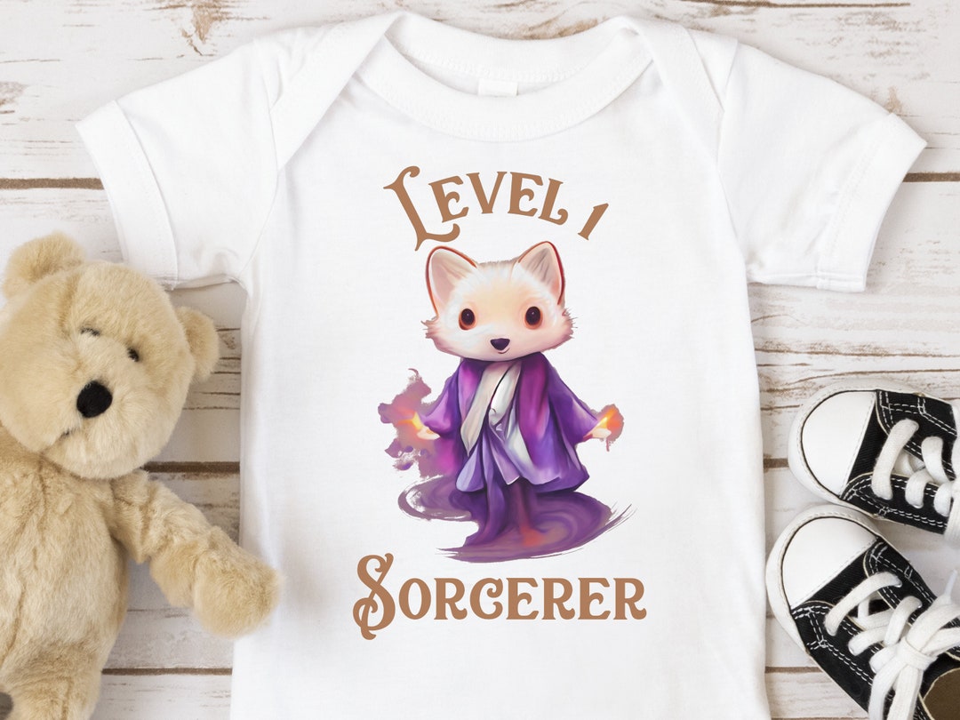 Level 1 Sorcerer Dnd Baby Onesie D&D Baby Gifts, Geeky Parents Gift ...