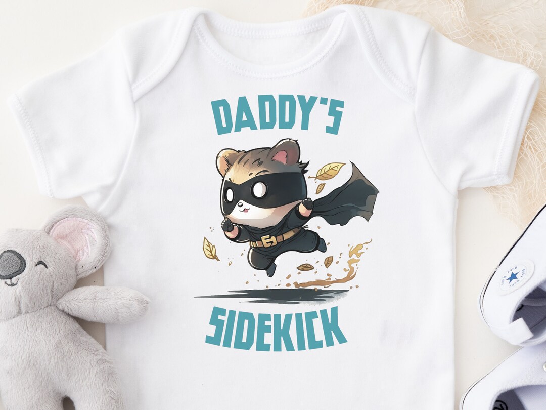 Daddy's Sidekick Baby Onesie Cute Baby Superhero Shirt, Geeky Baby ...