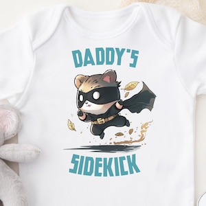 Daddy's Sidekick Baby Onesie Cute Baby Superhero Shirt, Geeky Baby ...