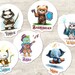 RPG Classes Sticker Sheet 6 Dnd Classes Stickers, Cute Dnd Dragons ...