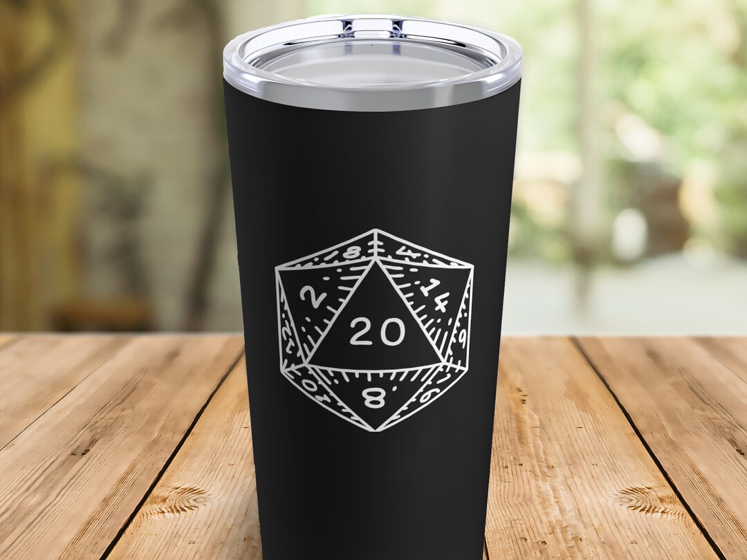 D20 Insulated Tumbler Black Dnd Novelty Gifts, Dnd Cups, D&D Gifts ...
