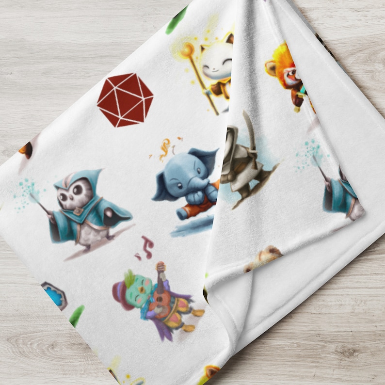 RPG Classes Throw Blanket Dnd Blanket Baby Dnd Blanket Dnd - Etsy