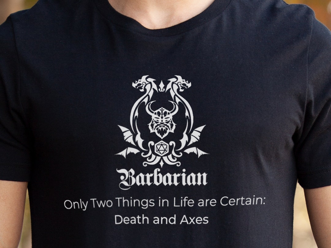 Barbarian Class T-shirt | Dnd Barbarian, Funny Dnd Shirt, RPG Barbarian ...