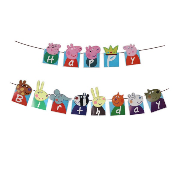 Peppa Pig Banner - Etsy