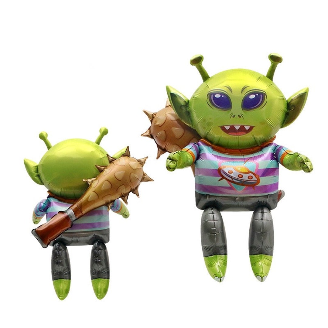 4D Standing Alien Balloon, Outer Space Balloons, Space Themed Party ...