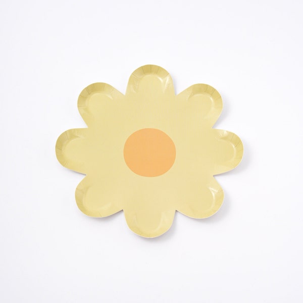 Yellow Floral Plates - Etsy