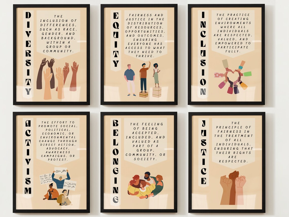 Social Justice Posters - Diversity - Equity - Inclusion - Activism ...