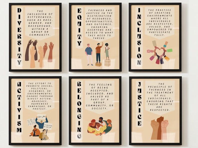 Social Justice Posters - Diversity - Equity - Inclusion - Activism ...
