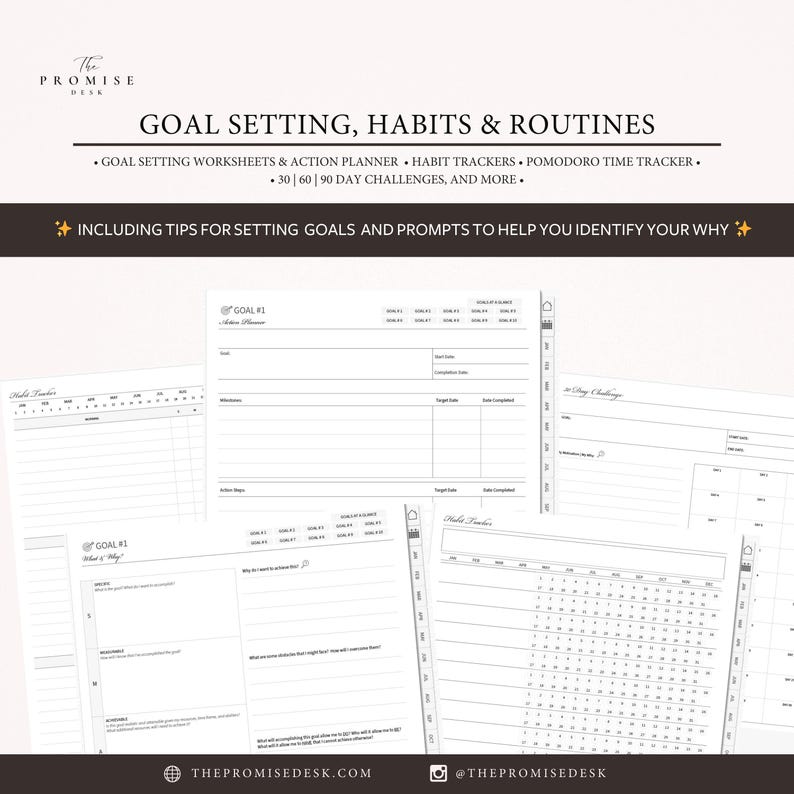 2025 Minimalist Digital Planner | 365 Days Fully Hyperlinked Monthly ...