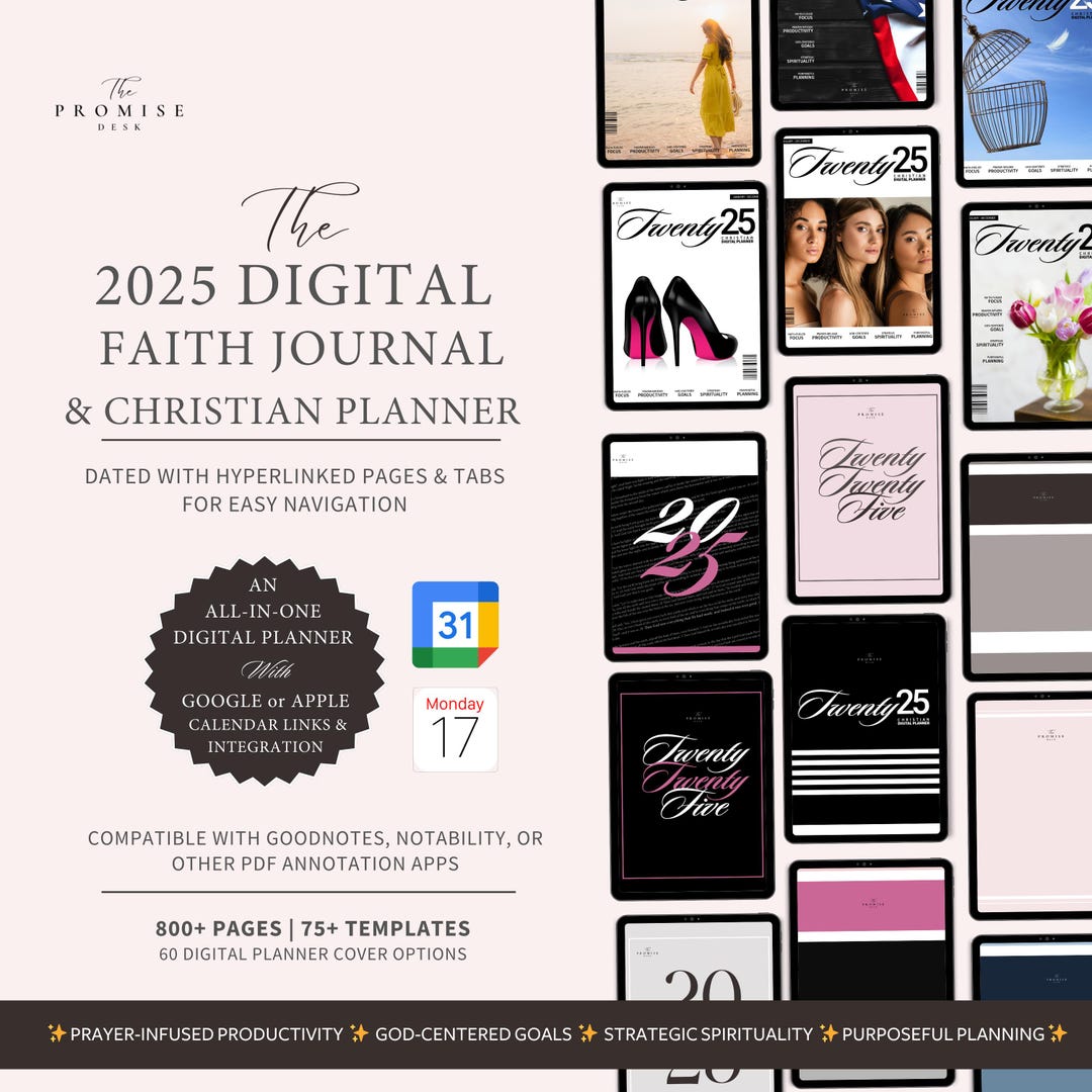 2025 Digital Faith Journal & Christian Planner | All-in-one + Prayer ...